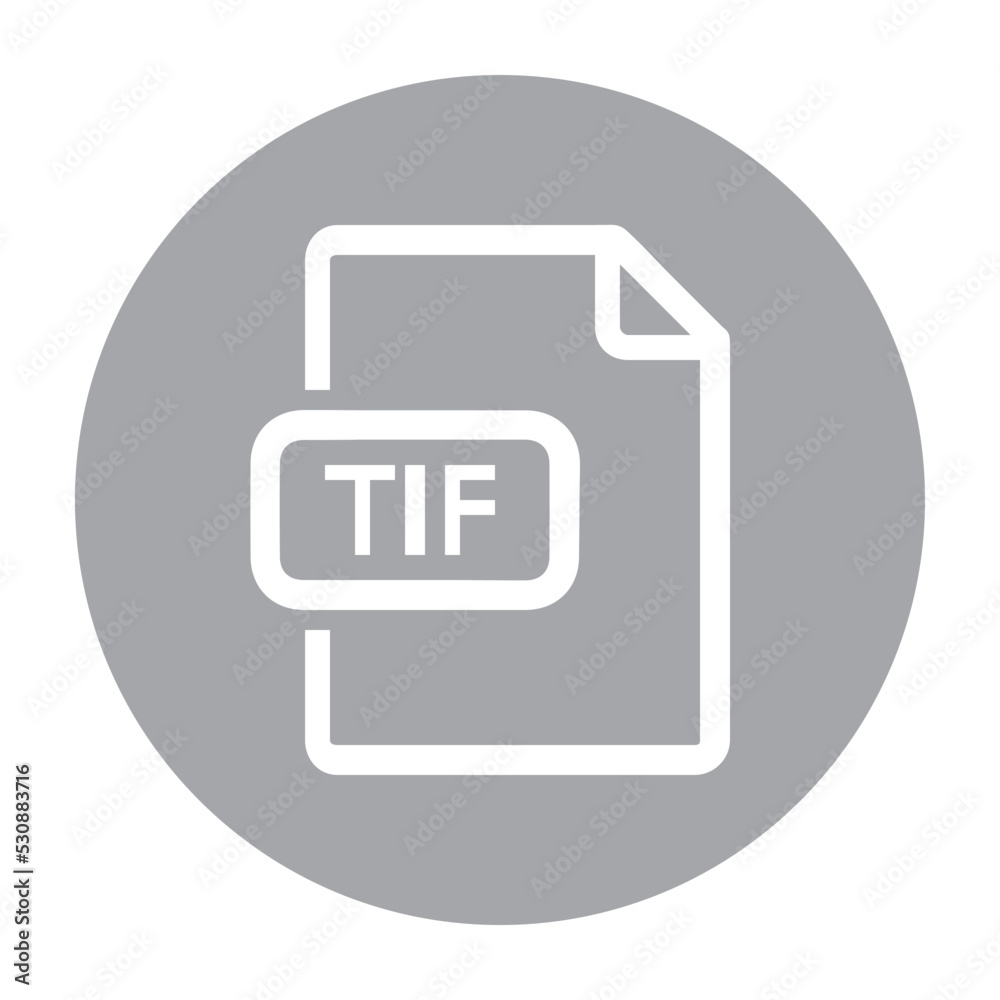 TIF image file extension icon Stock Vector | Adobe Stock