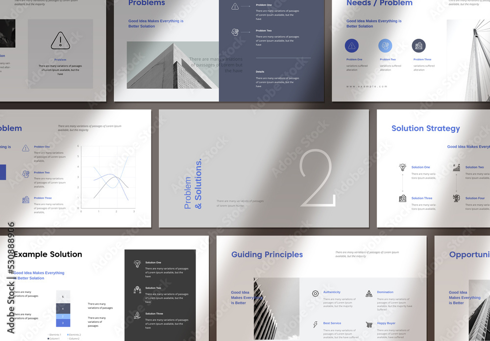 Business Plan Presentation Layout Stock Template | Adobe Stock
