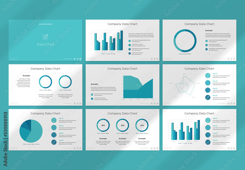 Data Chart Presentation Layout Stock Template | Adobe Stock