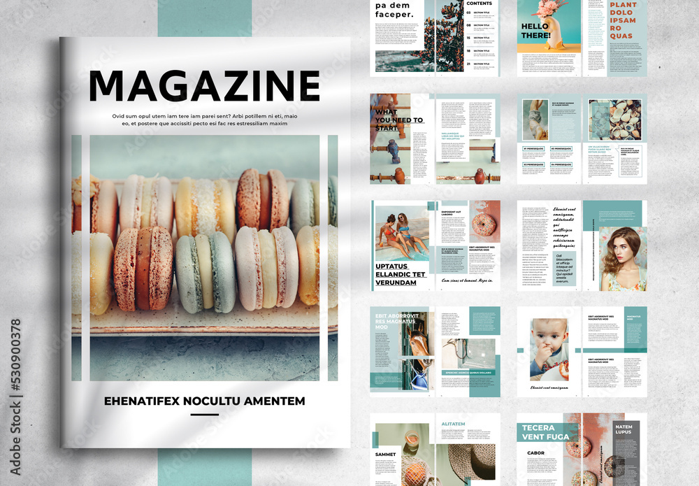 Magazine Layout Stock Template | Adobe Stock