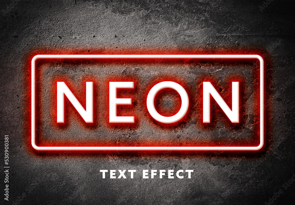 Neon Text Effect Stock Template | Adobe Stock