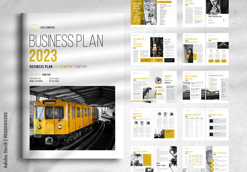 Business Plan Layout Stock Template | Adobe Stock