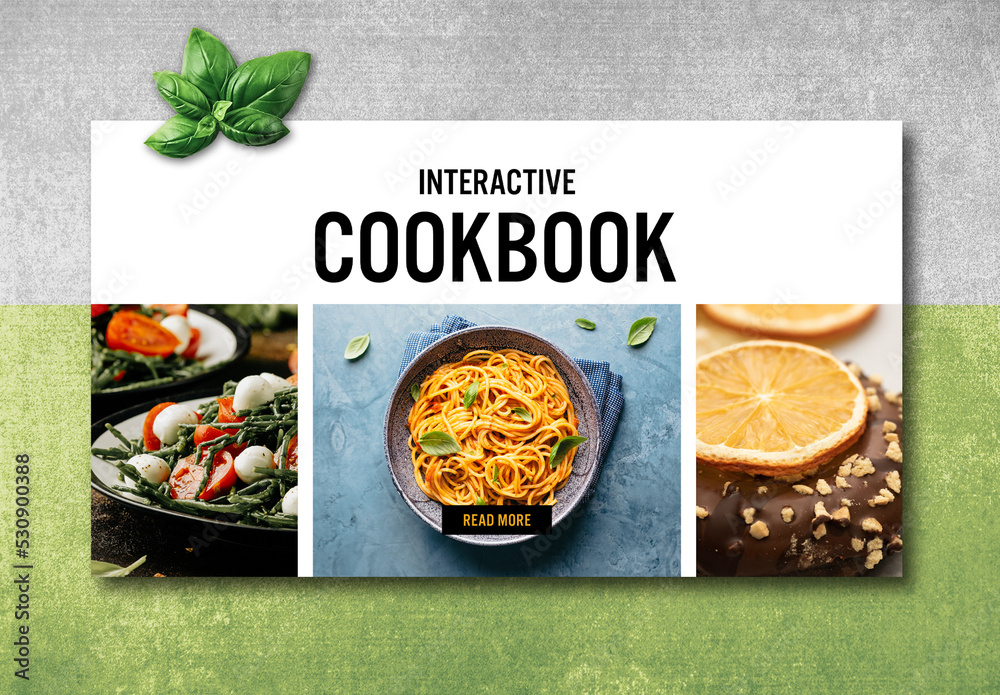 Interactive Pdf Cookbook Layout Stock Template | Adobe Stock
