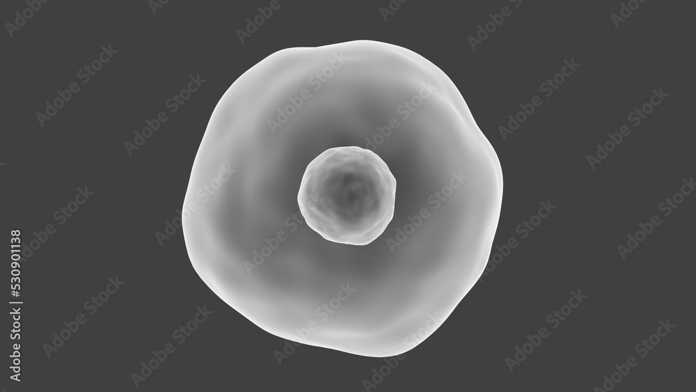 Cell 3d representation minimal black, conceptual transparent sphere orb ...
