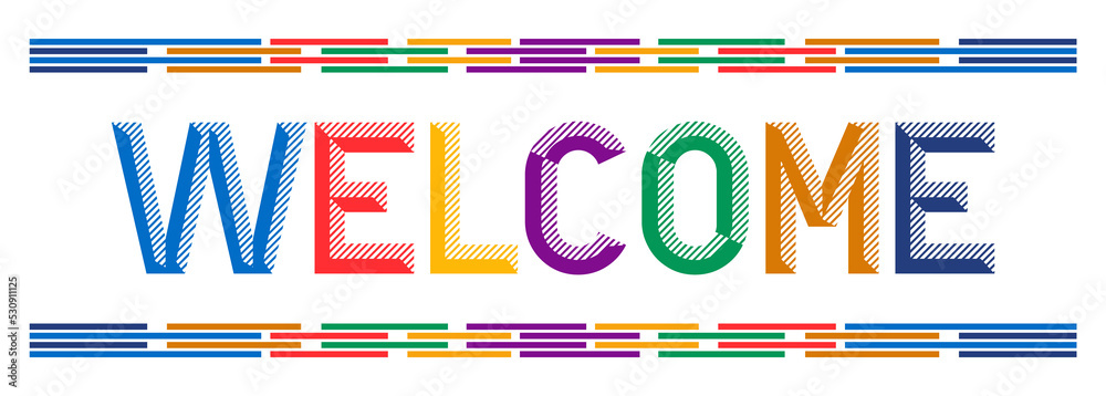 Colorful welcome banner abstract illustration Stock Illustration ...