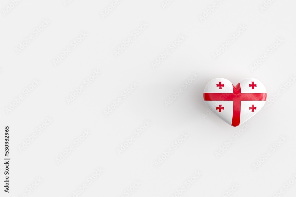 Love for Georgia - heart shaped glossy icon with national flag of ...