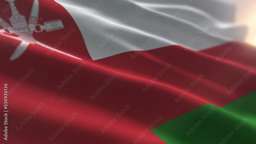 Oman Flag With Dagger And Two Swords National Symbol. Official Oman ...