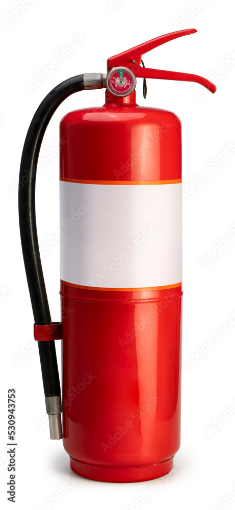 Fire extinguisher isolated on white background, Red Fire extinguisher ...
