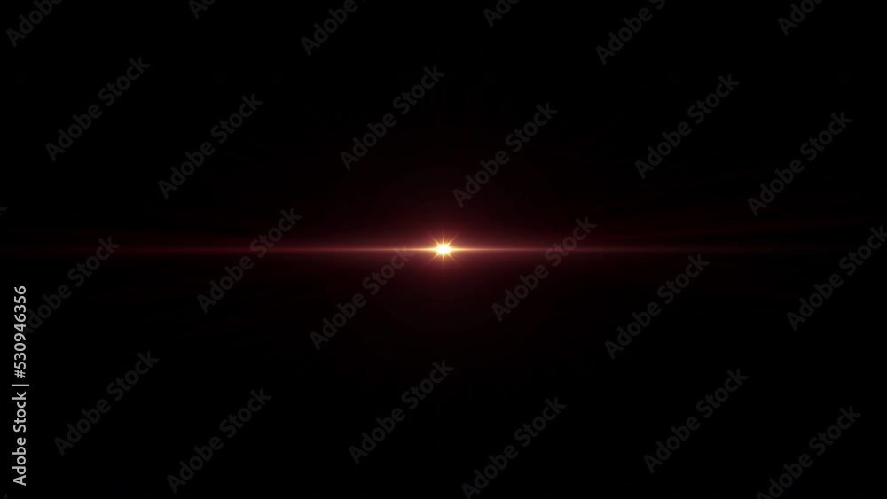 Abstract looping center gold orange optical shine light lens flares ...
