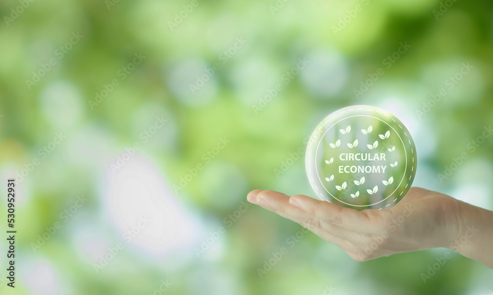 Circular economy concept. Sustainable business development. Limit ...