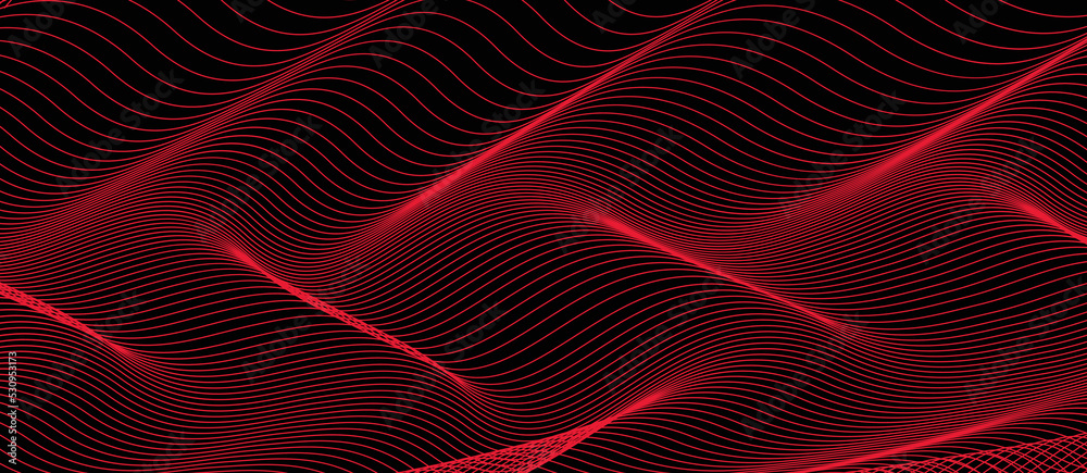 abstract red wave background. red minimal round lines abstract ...