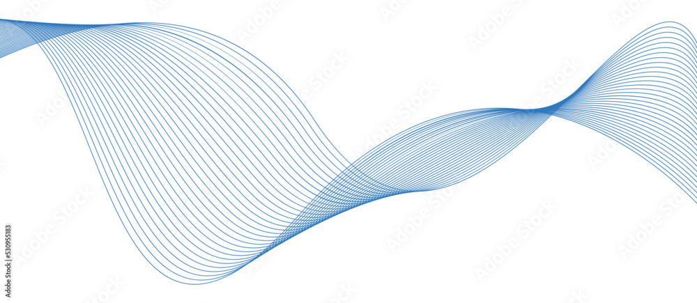 futuristic Abstract wavy background. Thin line on white. minimal round ...