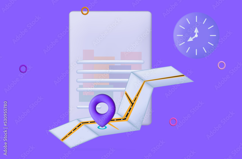 Location Map With 3d Clock Arrive On Time Definition Position Mark location-map-with-3d-clock-arrive-on-time-definition-position-mark