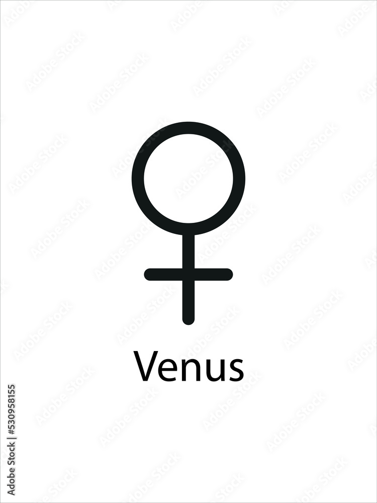Venus Symbol of Planets. Solar system for astrology, astronomy. Vector ...