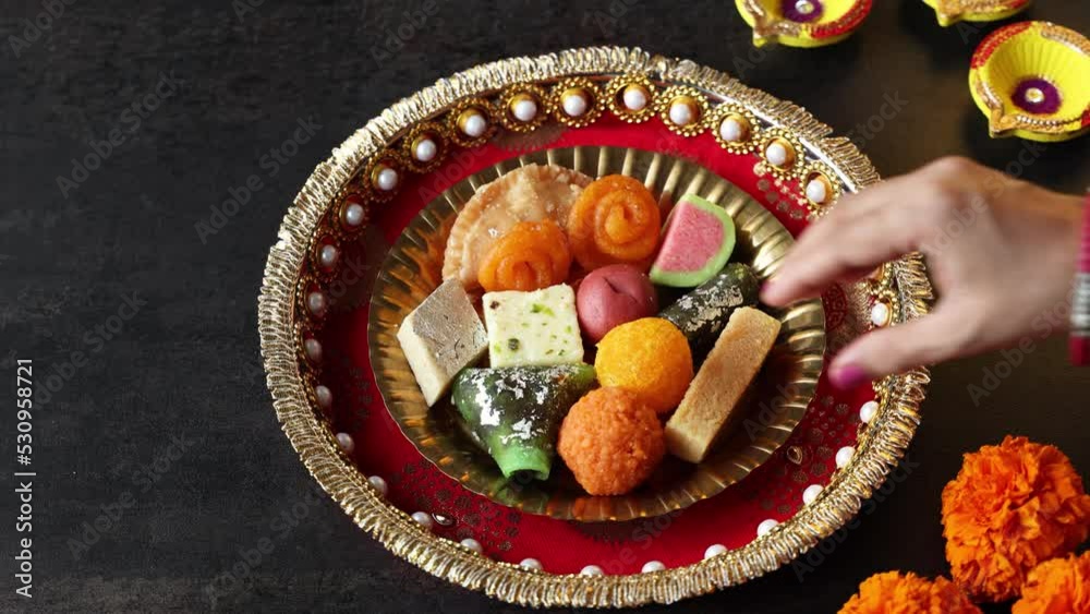 Diwali sweets Mango chum chum barfi petha Laddu Jalebi peda Indian ...