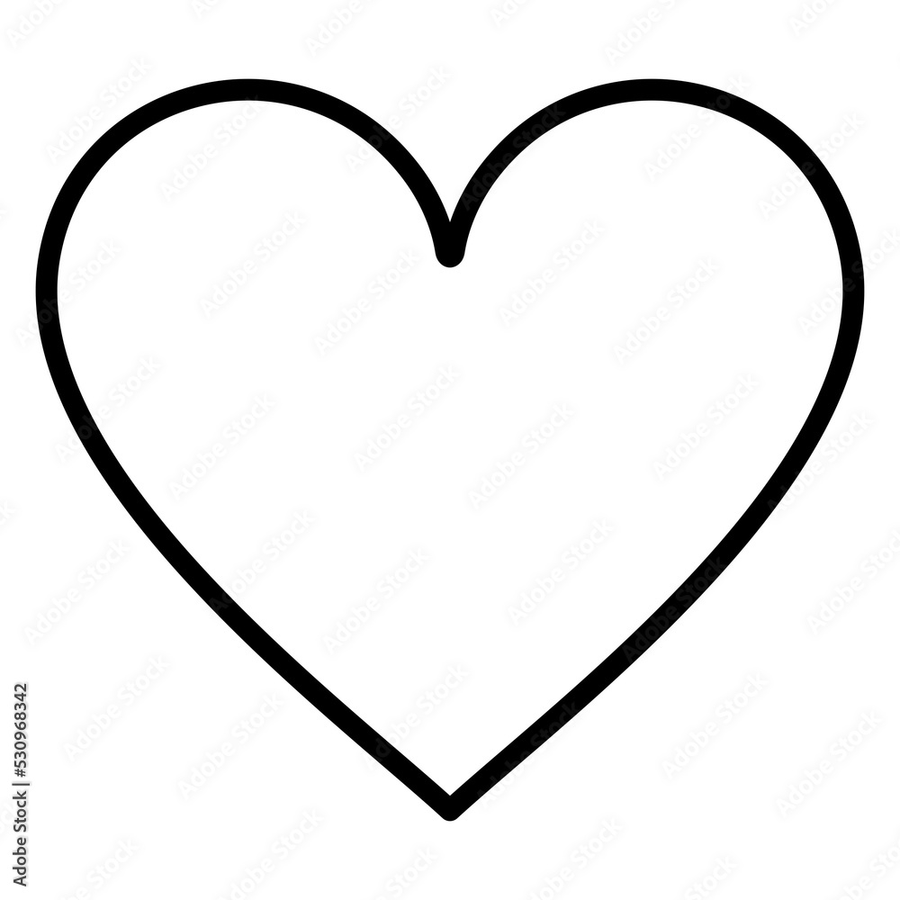 Heart-Shaped. Love Icon Symbol for Pictogram, App, Website, Logo or ...