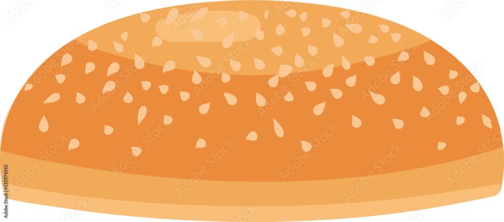 Bun bakery icon cartoon vector. Meat burger. American bacon Stock ...