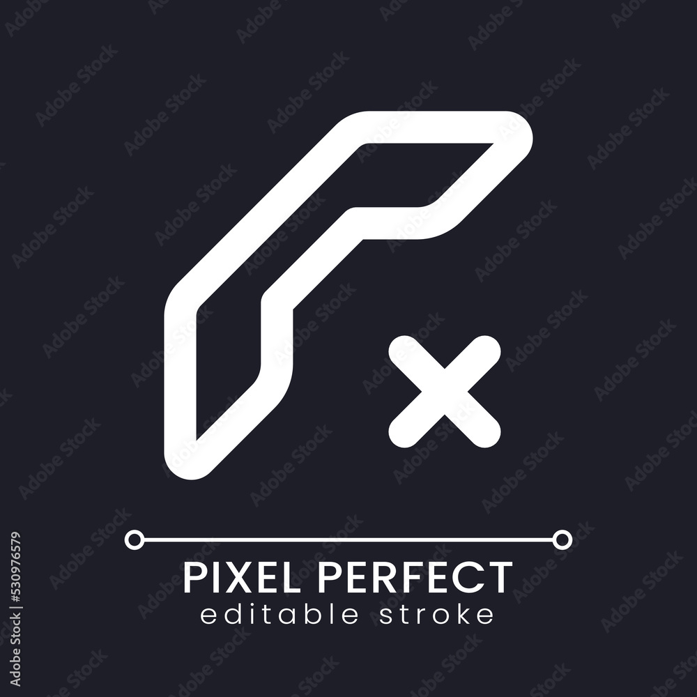 Decline call pixel perfect white linear ui icon for dark theme. Cancel ... Decline call pixel perfect white linear ui icon for dark theme. Cancel ...