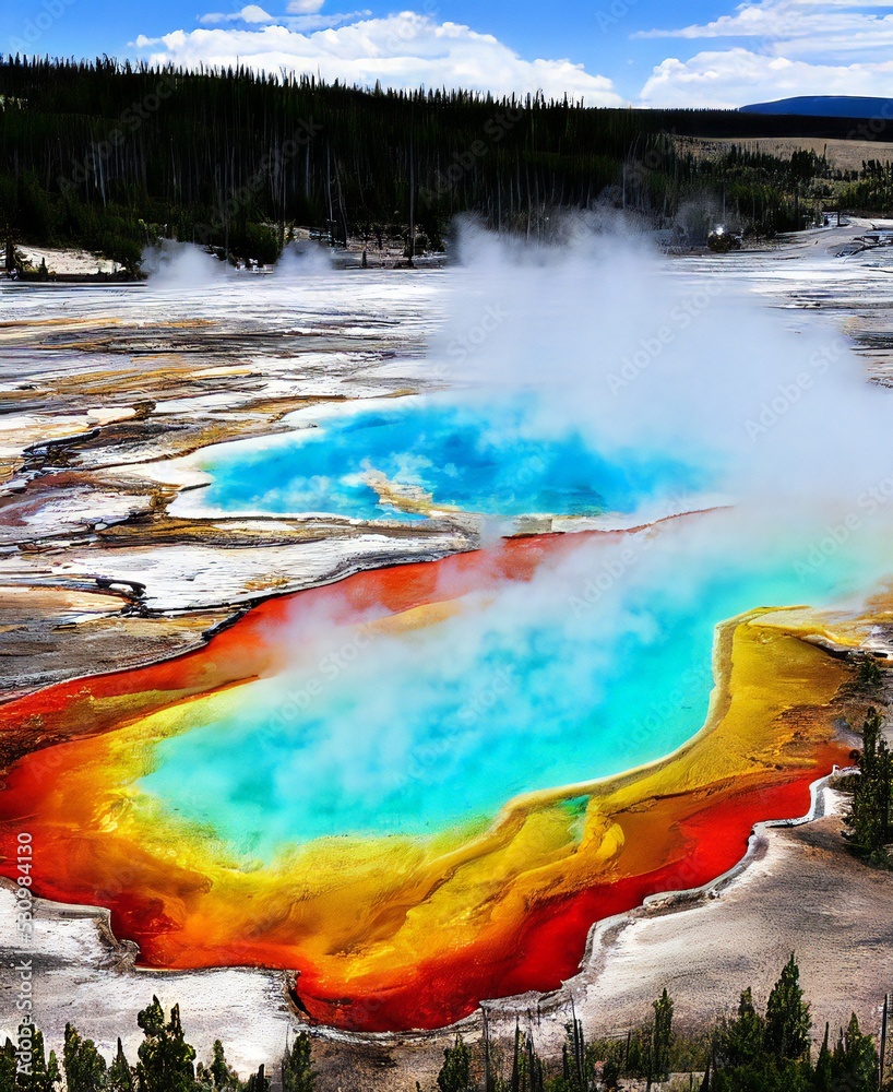 grand prismatic spring Stock Photo | Adobe Stock