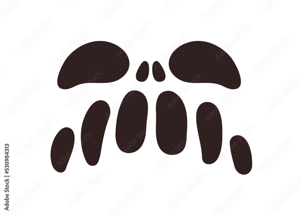 Spooky Halloween face stencil with creepy evil expression, angry scary ...