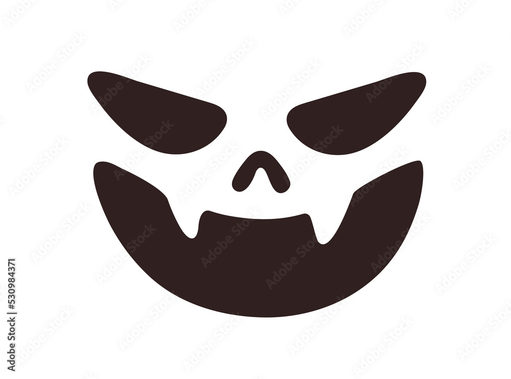 Creepy Halloween face laughing. Evil laughter of smiling spooky monster ...
