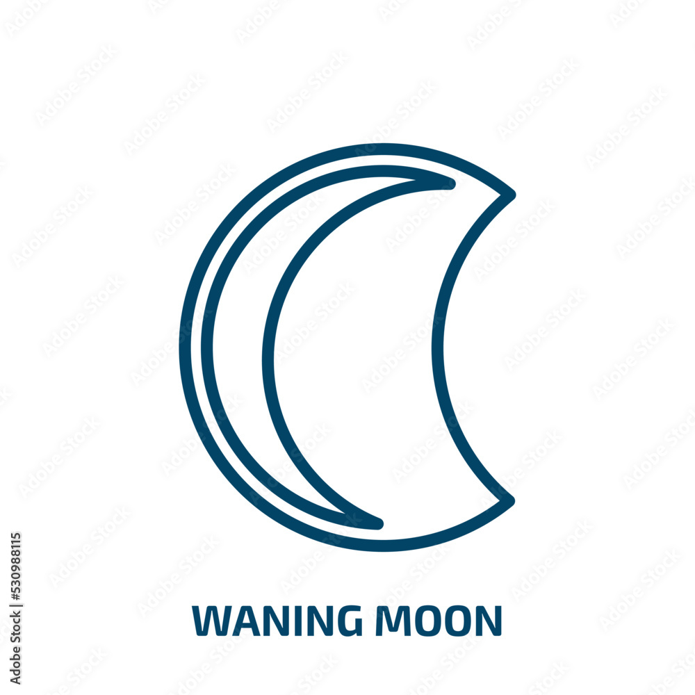 Vecteur Stock waning moon icon from weather collection. Thin linear waning moon, moon, astrology ...