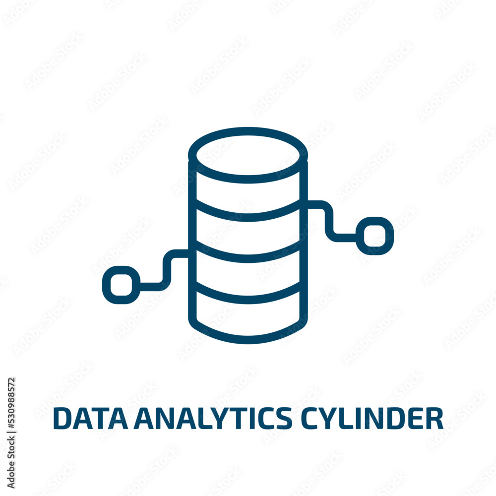 data analytics cylinder icon from user interface collection. Thin linear data analytics cylinder ...