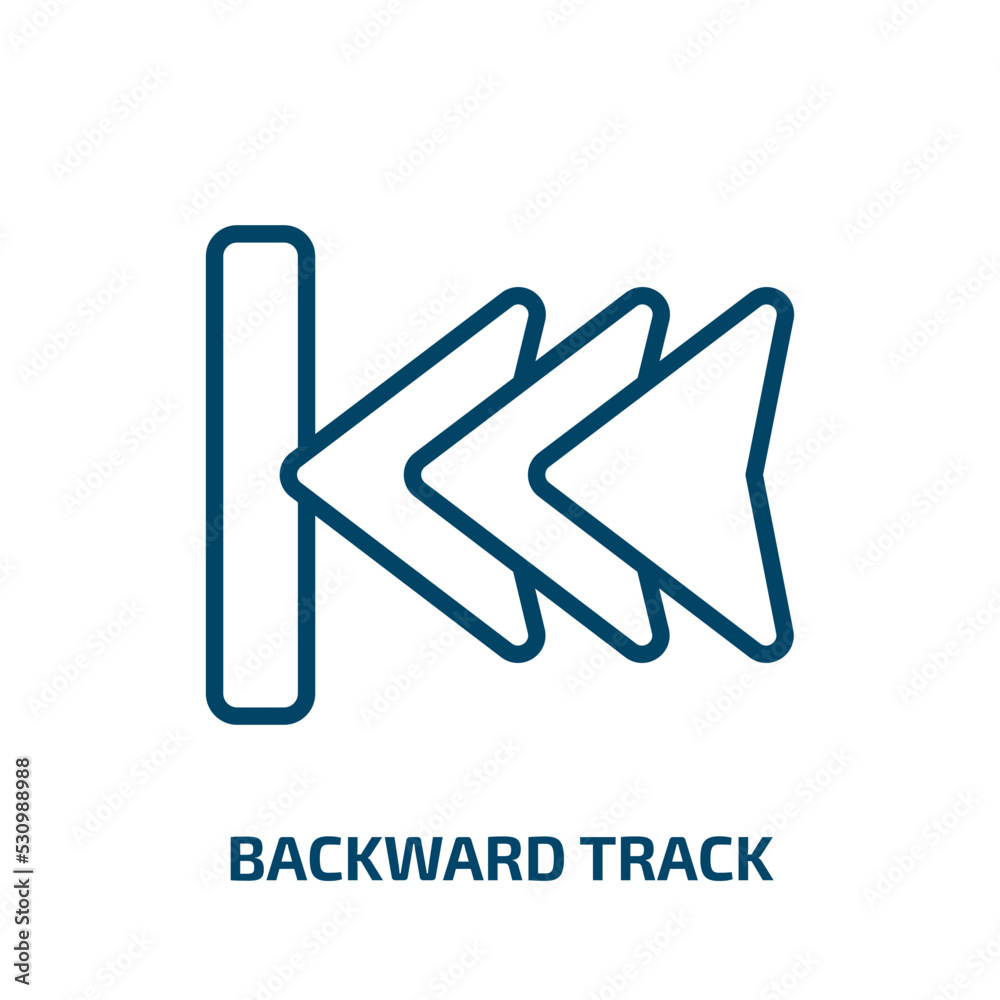 Vecteur Stock backward track icon from user interface collection. Thin ...