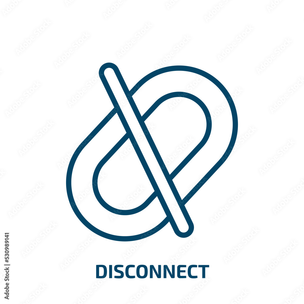 disconnect icon from user interface collection. Thin linear disconnect ...