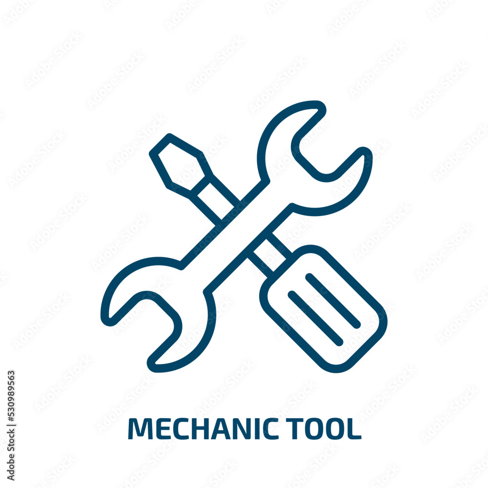 mechanic tool icon from user interface collection. Thin linear mechanic ...