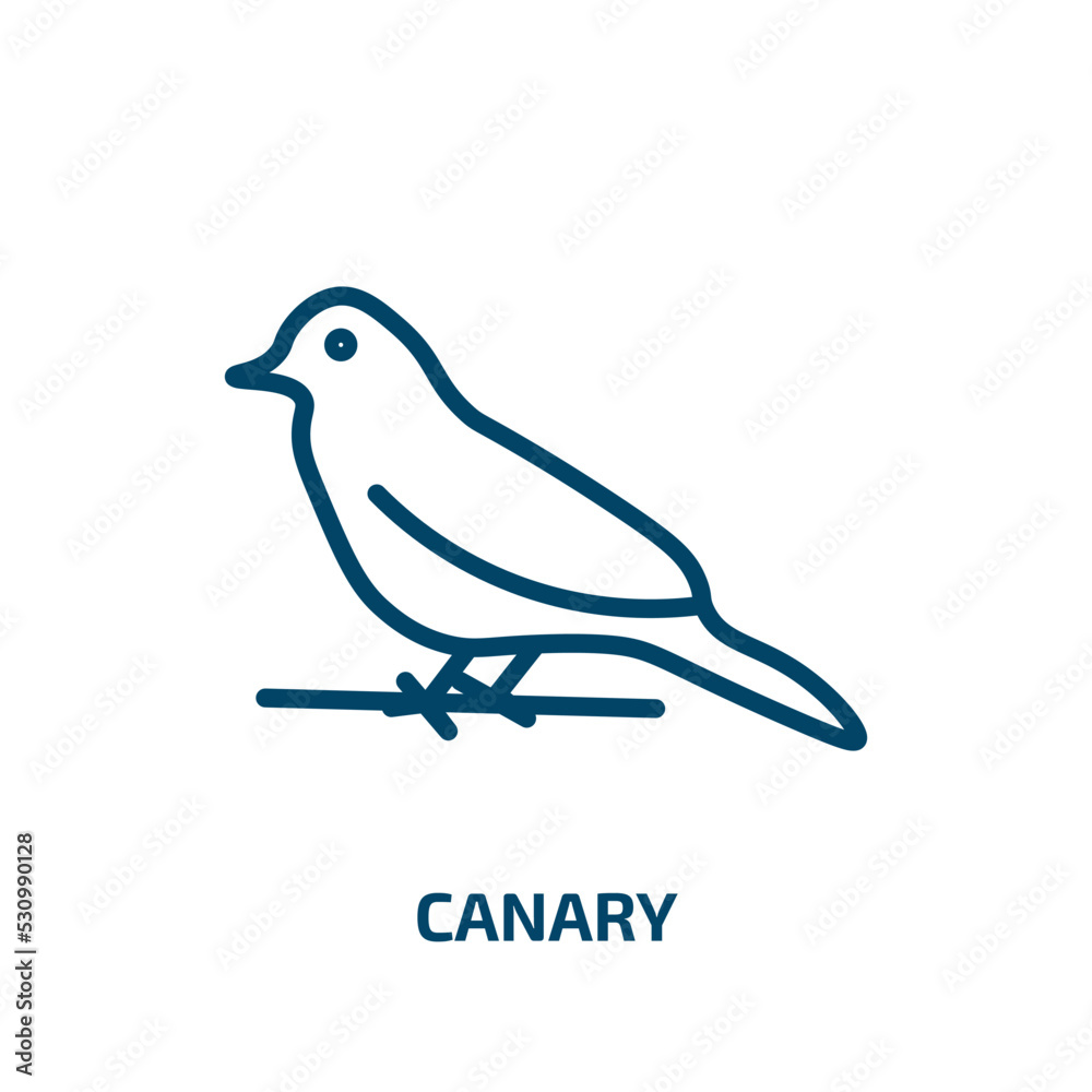 canary icon from animals collection. Thin linear canary, bird, pet ...