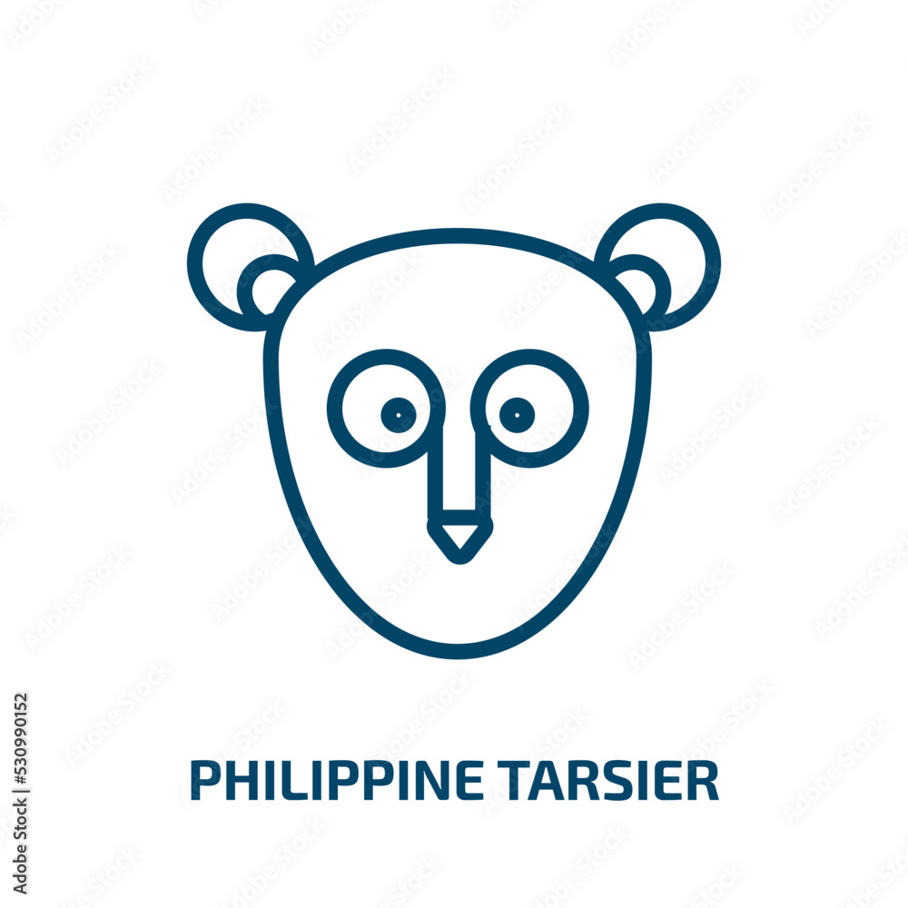philippine tarsier icon from animals collection. Thin linear philippine ...