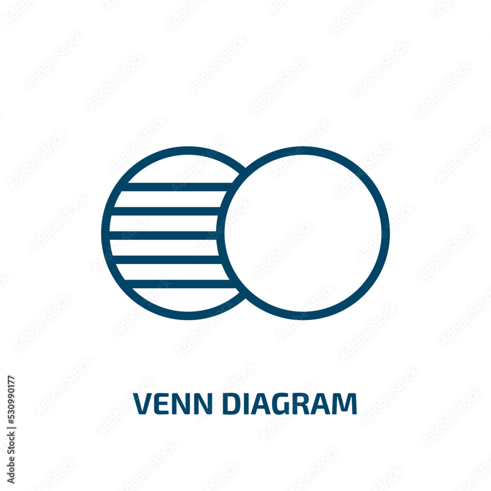 Vecteur Stock venn diagram icon from analytics collection. Thin linear ...