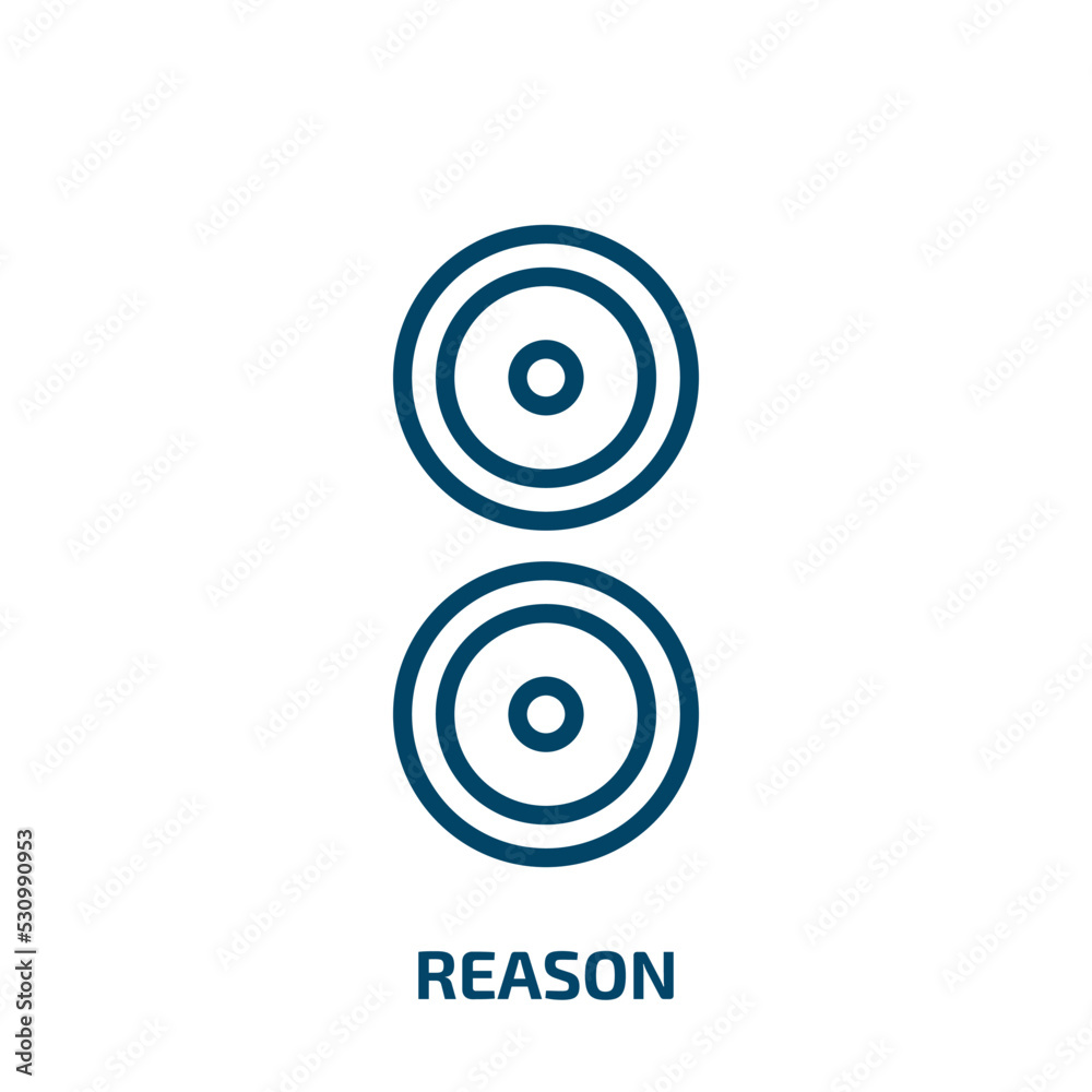 reason symbol icon from signs collection. Thin linear reason symbol ...