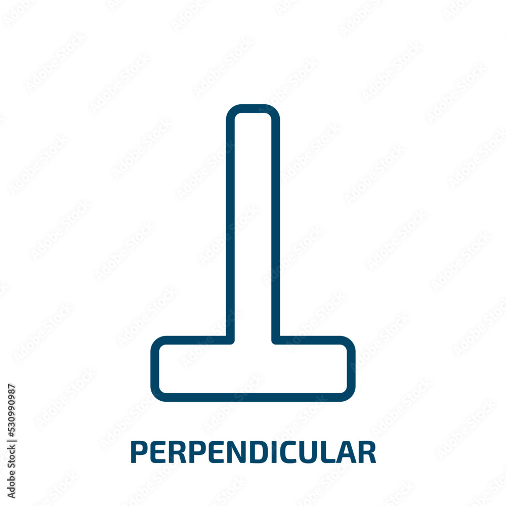 perpendicular symbol icon from signs collection. Thin linear perpendicular symbol, perpendicular ...
