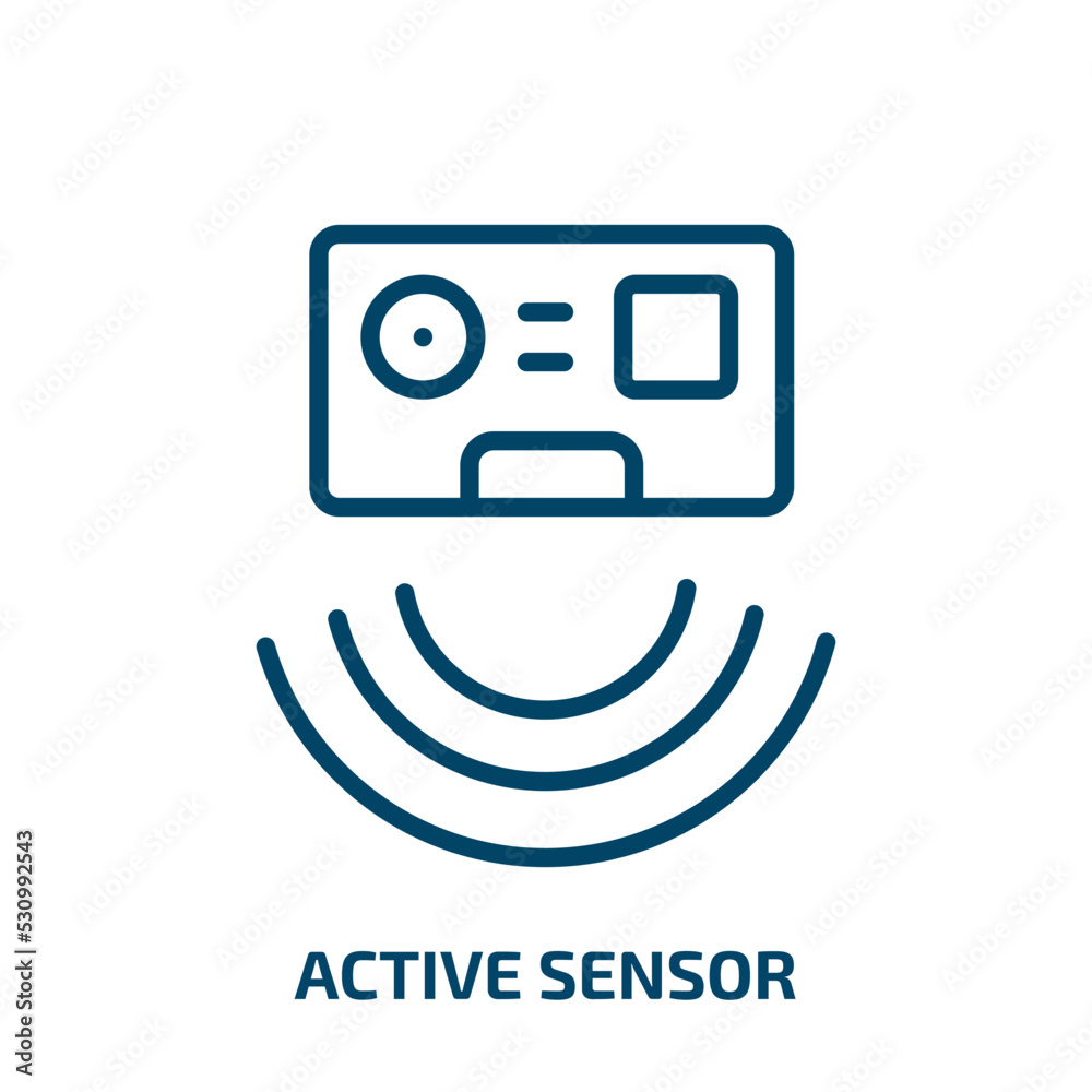 active sensor icon from general collection. Thin linear active sensor ...