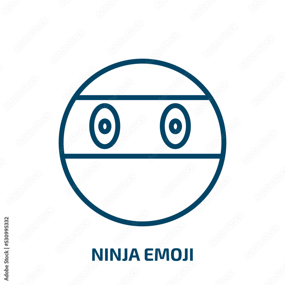 ninja emoji icon from emoji collection. Thin linear ninja emoji ...