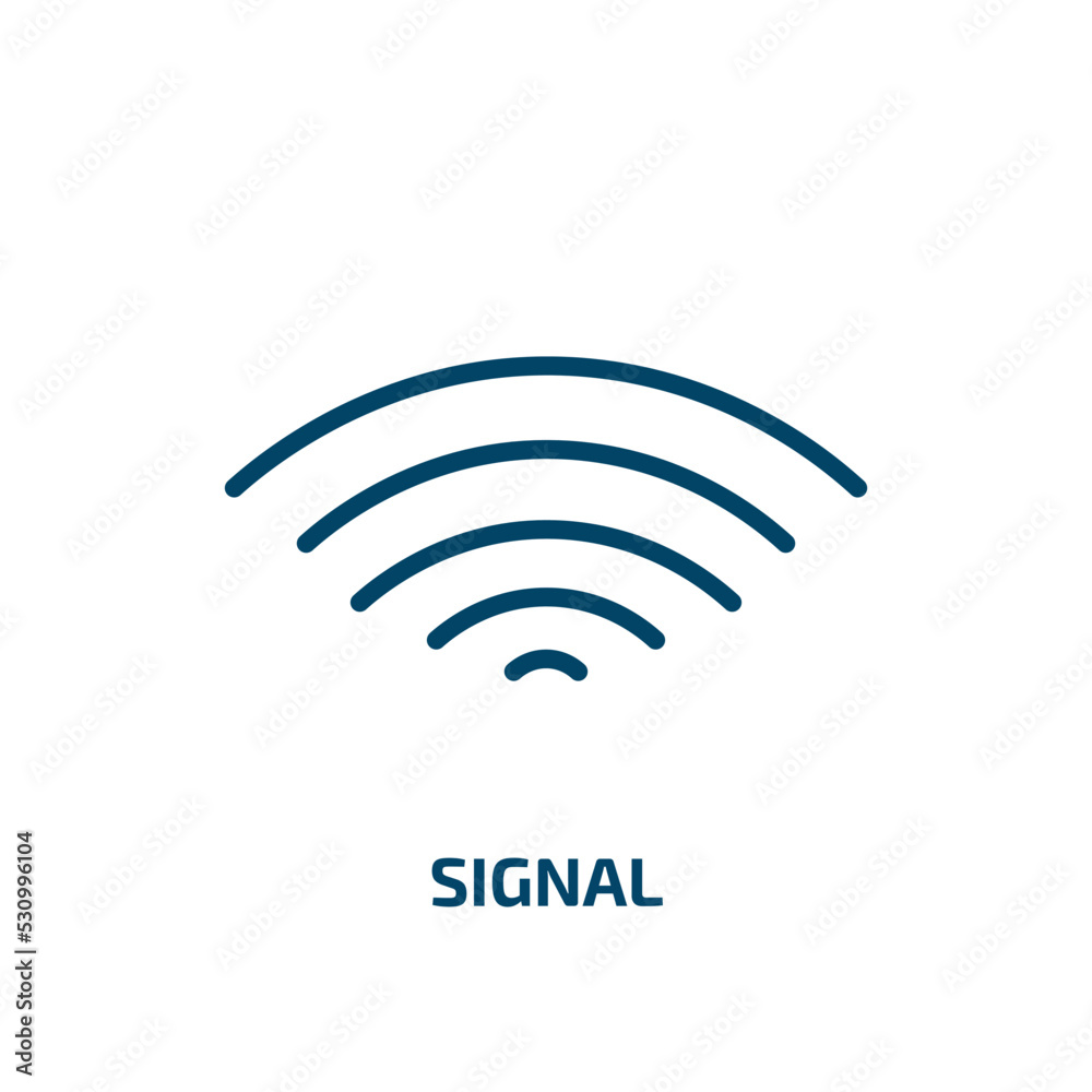 signal icon from electrian connections collection. Thin linear signal ...