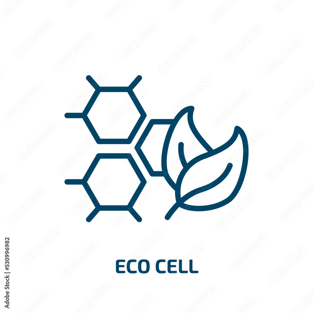 eco cell icon from ecology collection. Thin linear eco cell, cell, eco ...