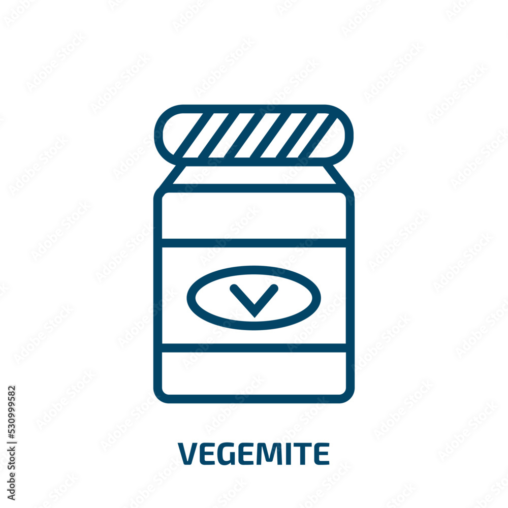vegemite icon from culture collection. Thin linear vegemite, crocodile ...