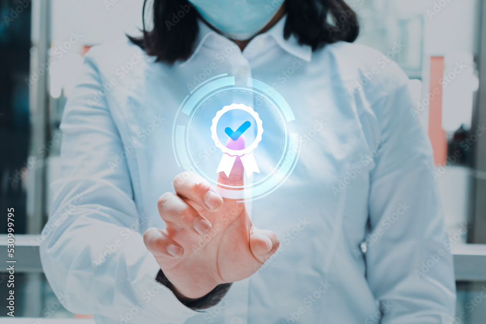 The hand shows the sign of the superior service of Guarantee and ...