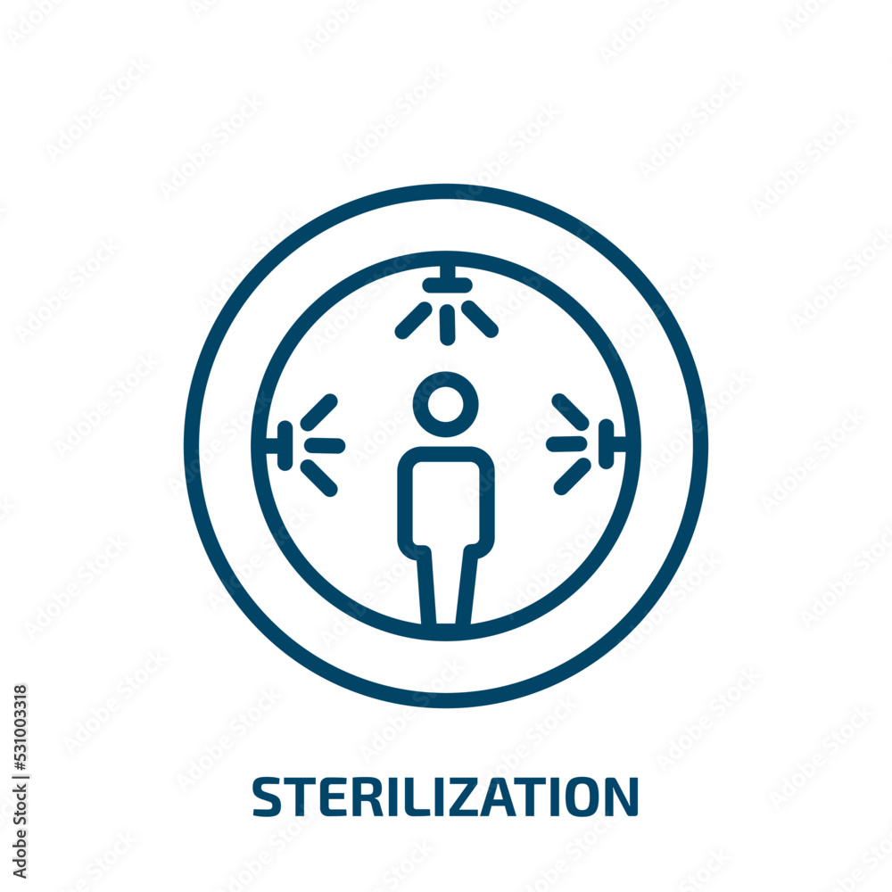 sterilization icon from cleaning collection. Thin linear sterilization, health, care outline ...