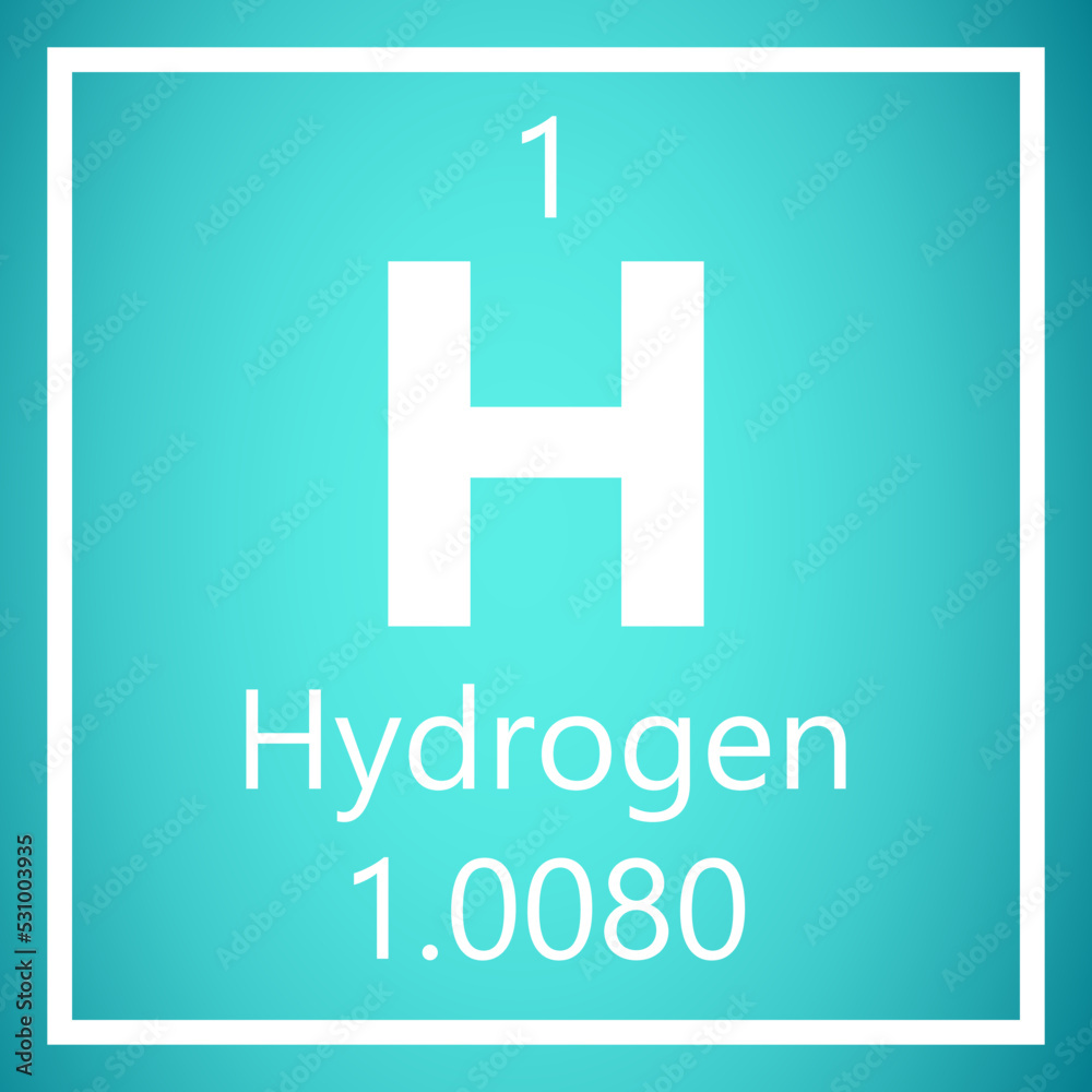 Hydrogen H H2 Periodic Table of Elements, Atomic Mass Vector ...