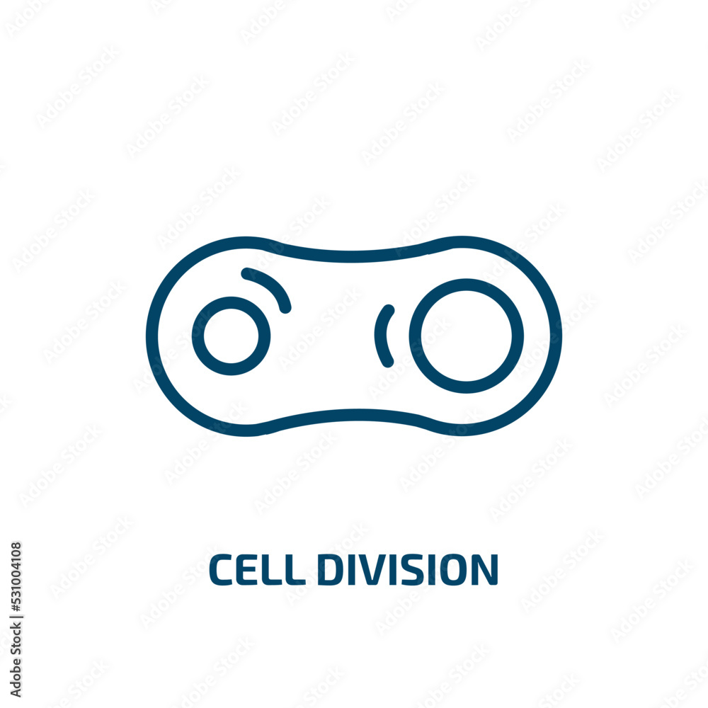 cell division icon from chemistry collection. Thin linear cell division ...