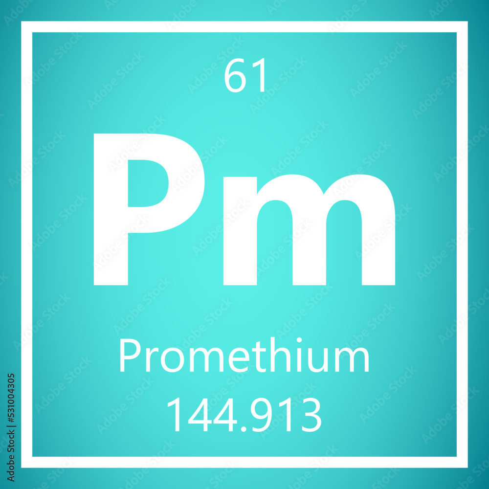 Promethium Pm Periodic Table of Elements, Atomic Mass Vector ...