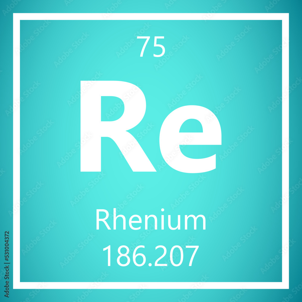 Rhenium Re Periodic Table of Elements, Atomic Mass Vector Illustration ...