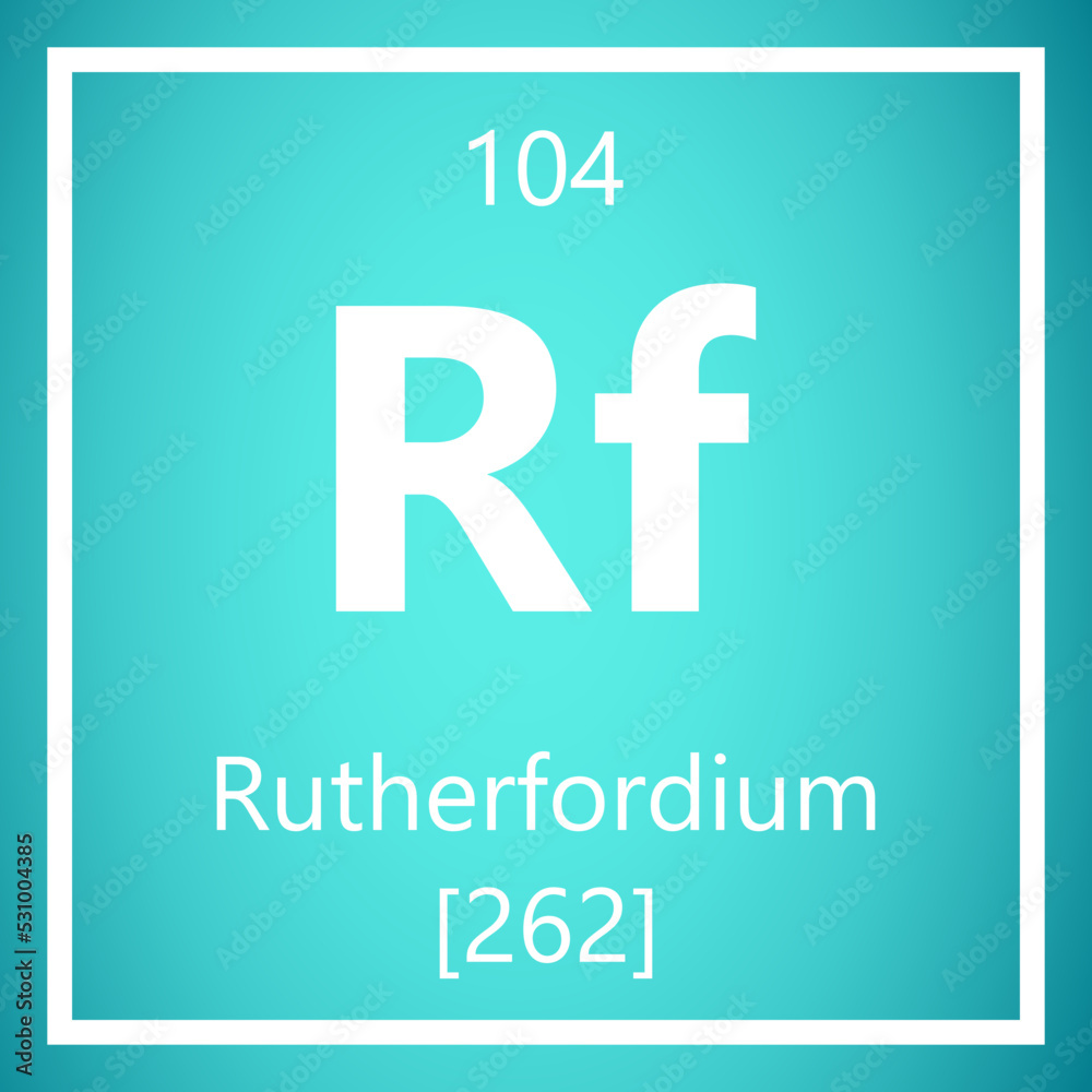 Rutherfordium Rf Periodic Table of Elements, Atomic Mass Vector ...