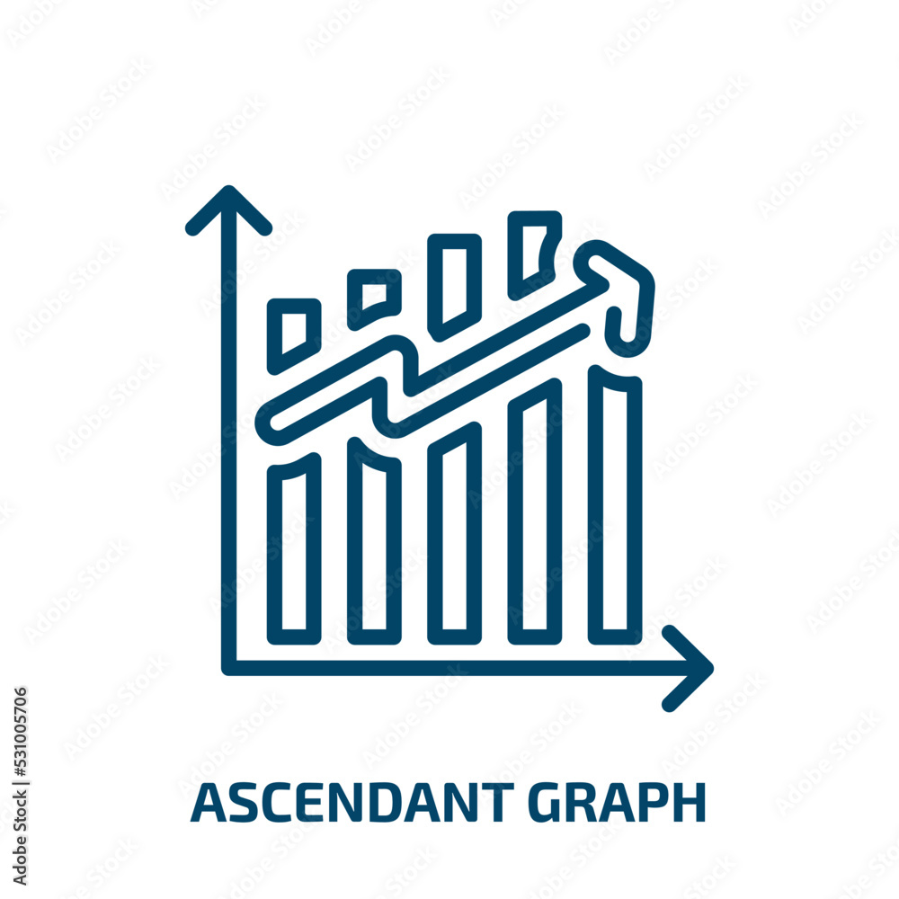 ascendant graph icon from business collection. Thin linear ascendant ...