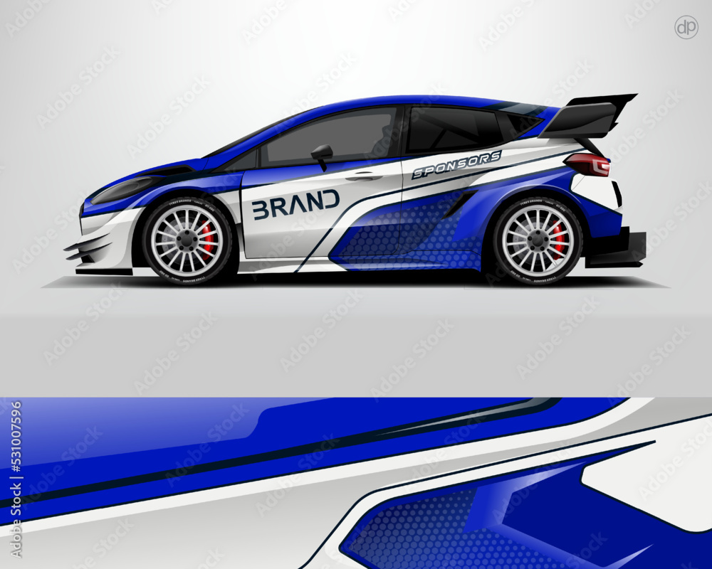 Car decal design vector. Graphic abstract stripe racing background kit ...