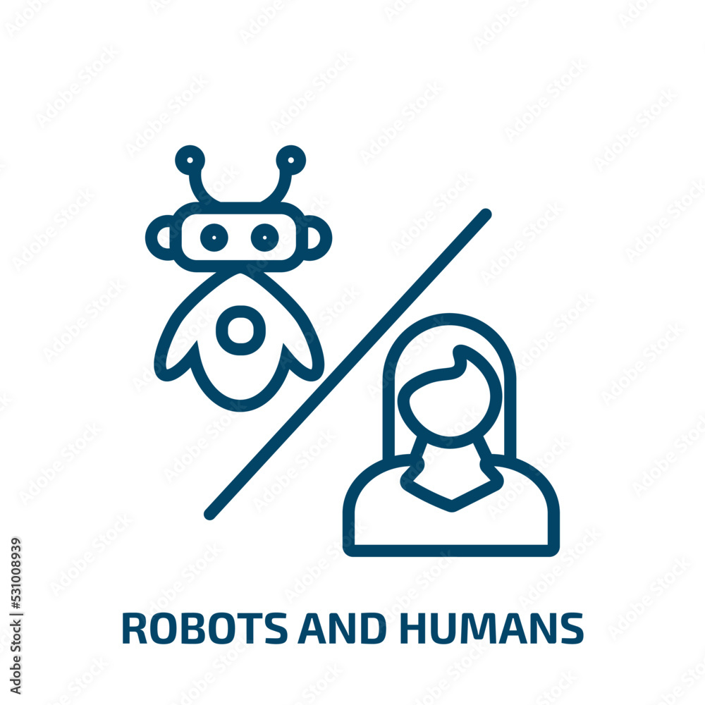 Vecteur Stock robots and humans icon from artificial intellegence and ...